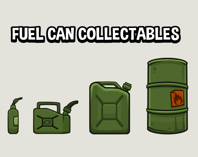 Fuel can collectables by Robert Brooks - gamedeveloperstudio.com