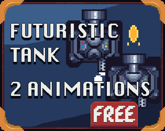 Animated Futuristic Tank. Moving and shooting. Top down by maciaz