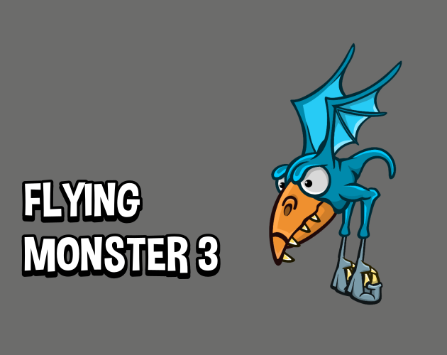 Flying monster 3 by Robert Brooks - gamedeveloperstudio.com