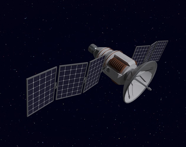 Animated Sci-Fi Satellite by FlexUnit