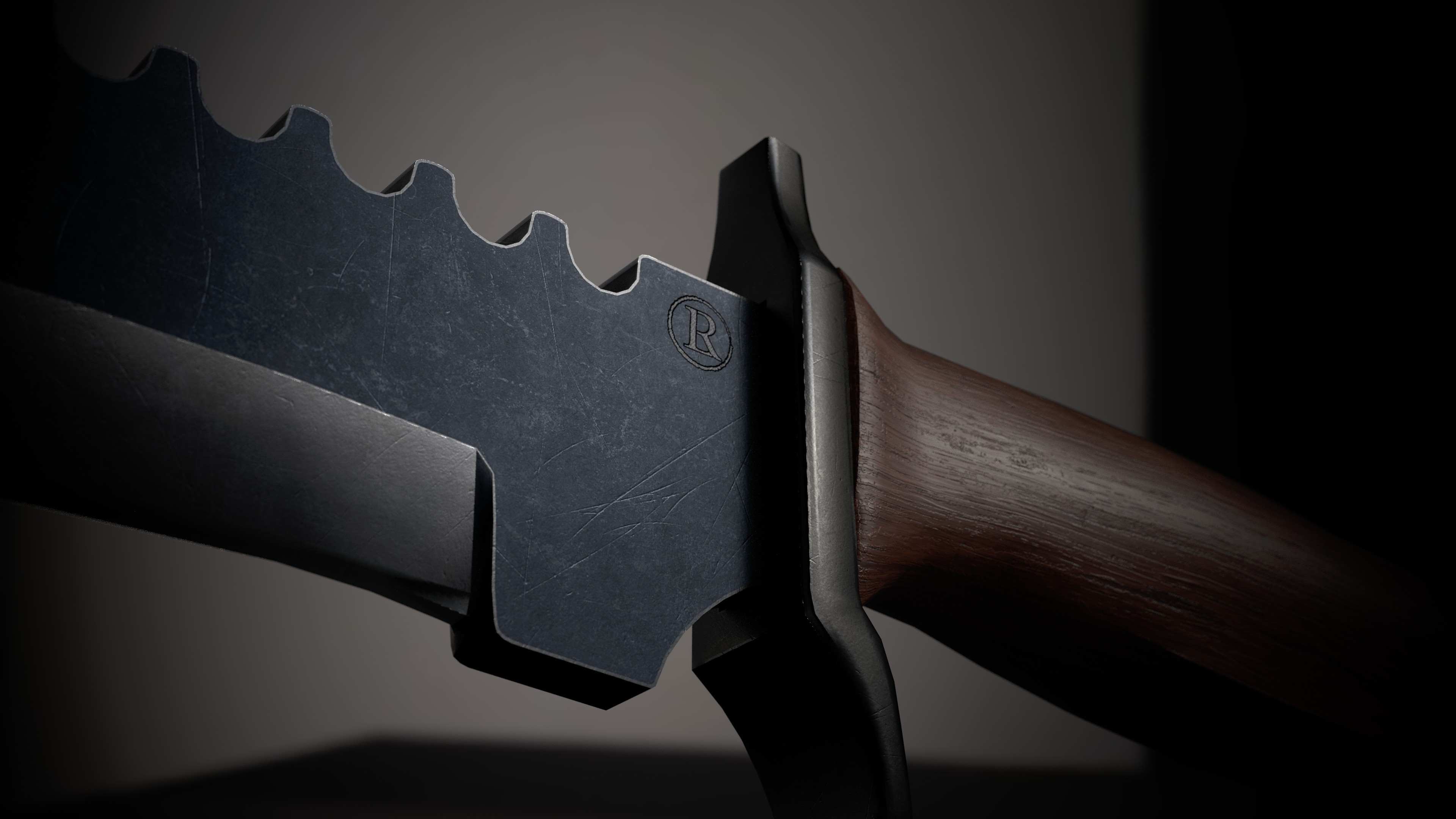 Combat Machete – Game Ready 3D Model + PBR Smart Materials by LuRa