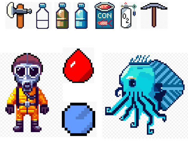 Pixel Art Assets pack by JustCrazyEvil