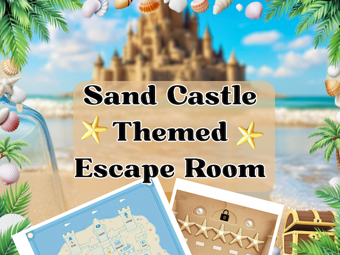 Sandcastle Escape Room – Printable Beach Adventure Game! by Party Wowzy