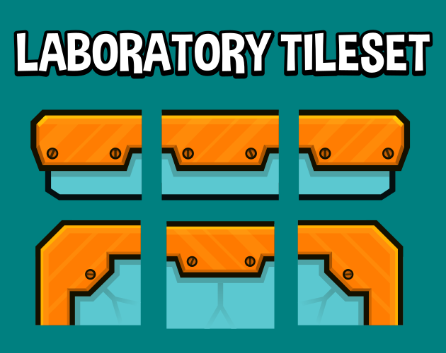 Laboratory 2d game tileset by Robert Brooks - gamedeveloperstudio.com
