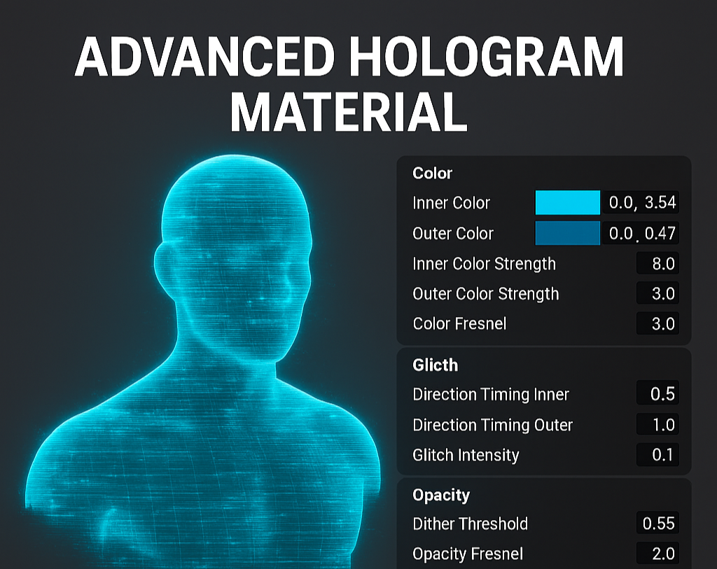 Advanced Hologram Material for UE5 | Animated, Customizable & Game ...