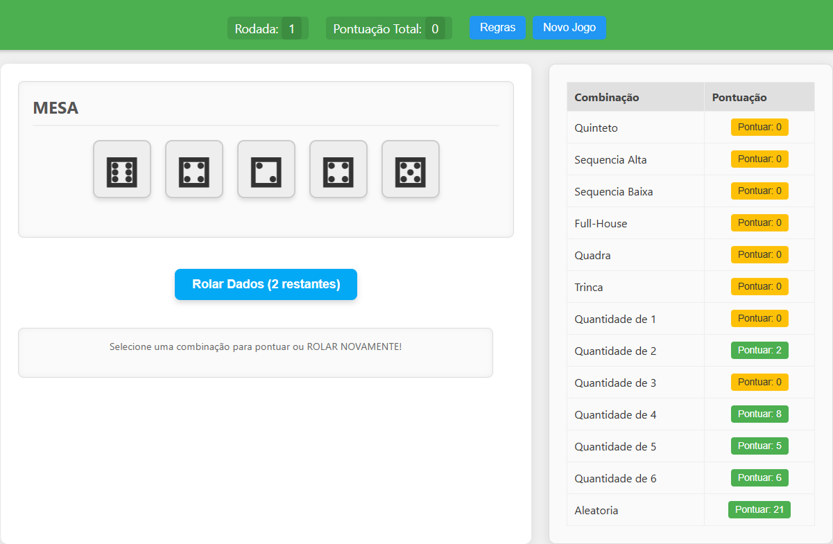 Rolling Dice HTML (PT-BR) by r2ogames