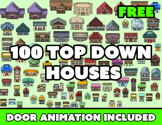 Pixel Houses RPG - Top Down Pixel art Asset pack [16x16] by JellyBeam
