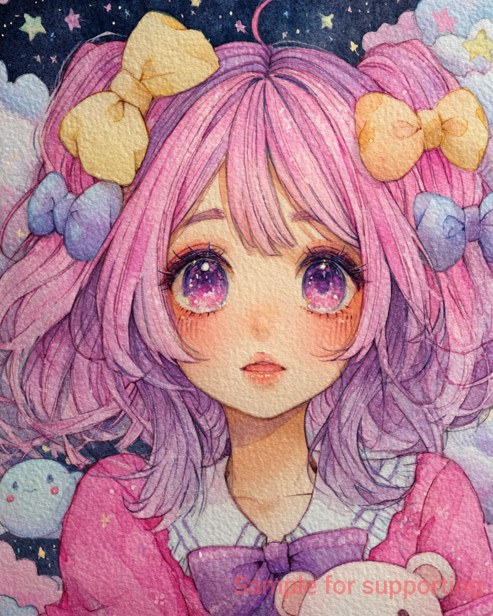 Kawaii Pastel Anime Avatar Mega Pack 8 Hand drawn Japanese Cute Girl ...