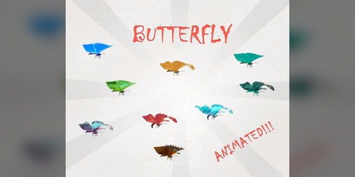 Animated butterflies [Pack] (sprites) by Wenrexa