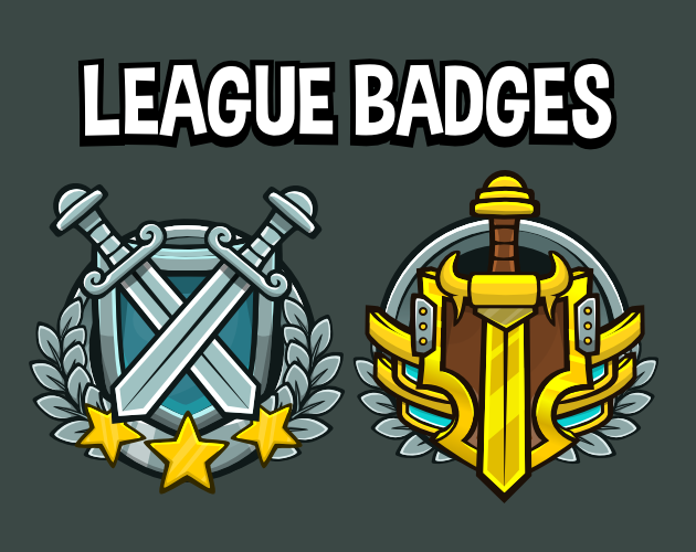 League badges by Robert Brooks - gamedeveloperstudio.com