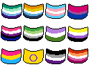 Pixel pride flags by fyinearso