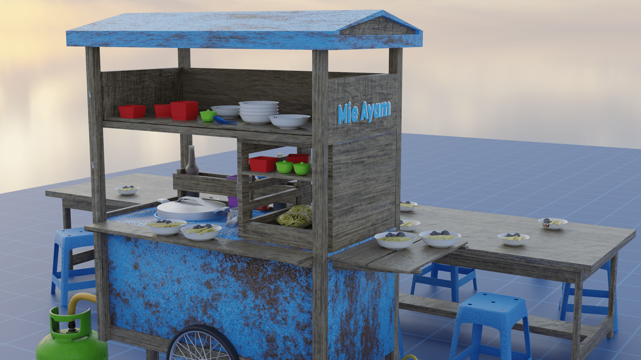 3D ASIAN OUTLET ASSET by FriedMochi