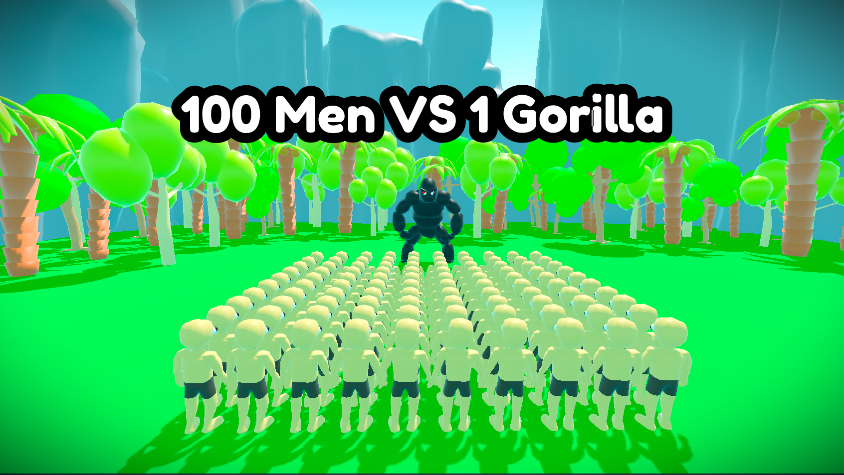 100 Men VS 1 Gorilla by SimeringStudios