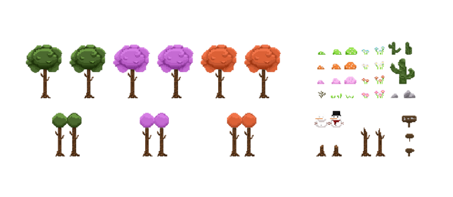 Free Biomes Platform Sprites (Pixel Art 16x16) by gimoraes