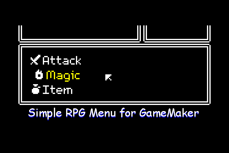 Simple RPG Menu for GameMaker by Gabriel "Lemms" G. Cunha