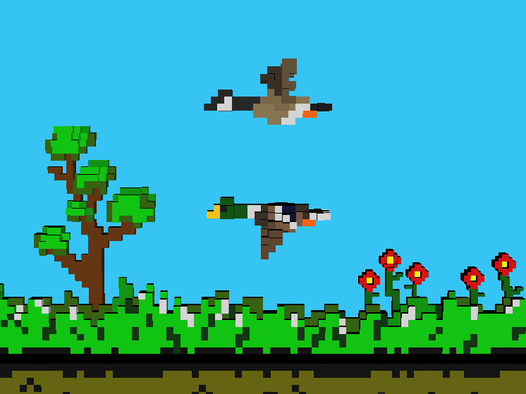 Flying goose by Damien