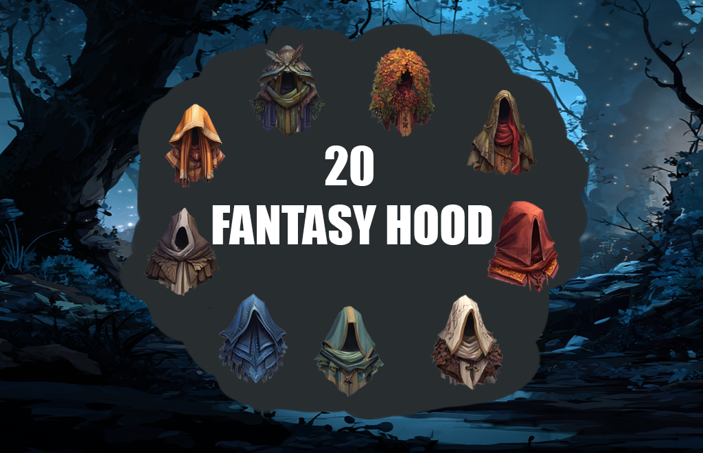 Fantasy Hood Pack (20 Unique Designs) by Sheddy