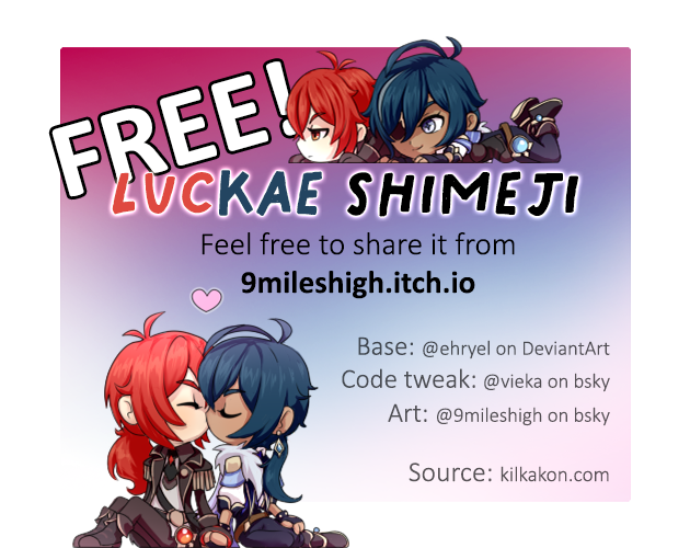 [FREE] LucKae Shimeji by 9mileshigh