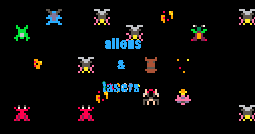 Aliens & Lasers by red geometry
