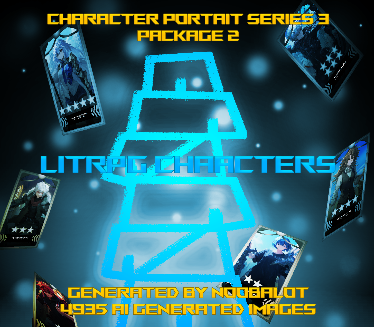Character Portrait Series 3, Pack 2 - LitRPG Characters, 4935 AI ...
