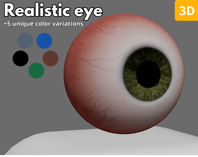 3D Realistic eye by Nixqam