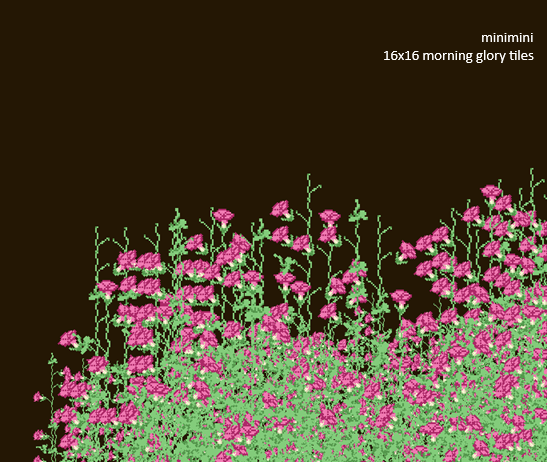 Minimini | 16x16 morning glory plant/flower tiles by jimmcnulty41