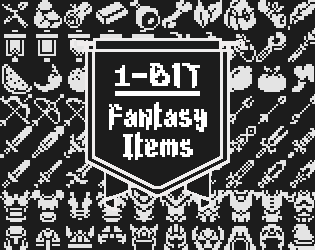 1-Bit Fantasy Items by Azuna Pixels