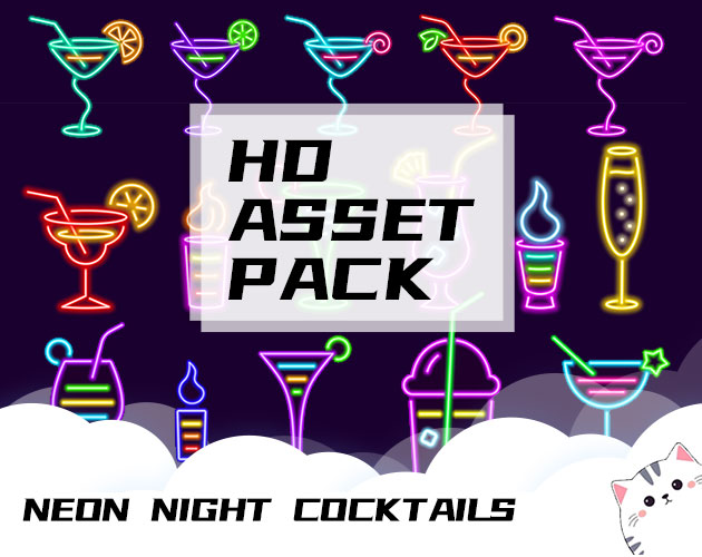 Neon Cocktail Icons（89） by ClaireArt