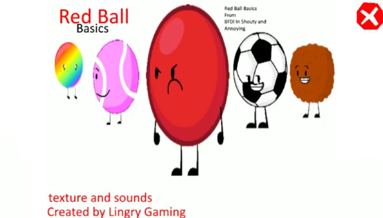 Red ball basics from bfdi in barrible and Annoying by Felipe_official