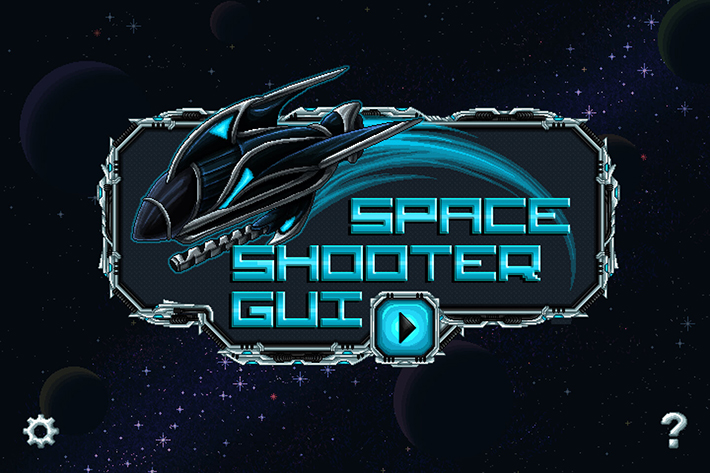 Space Shooter Game UI Pixel Art by Free Game Assets (GUI, Sprite, Tilesets)