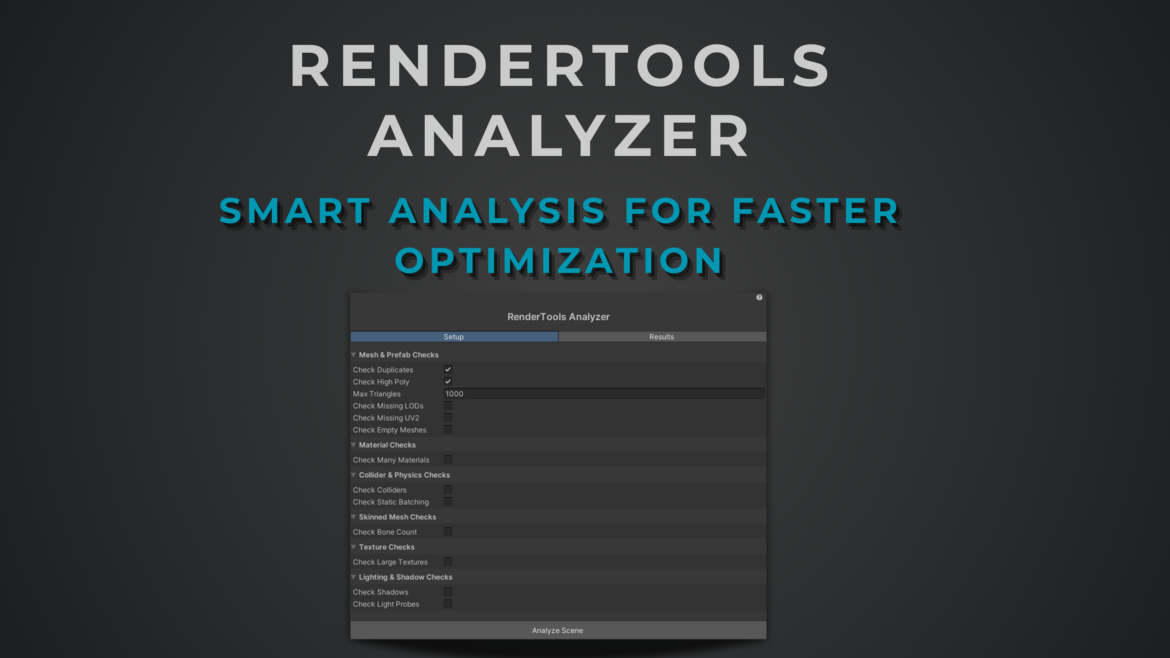 RenderTools: Analyzer for Unity by Rendrify