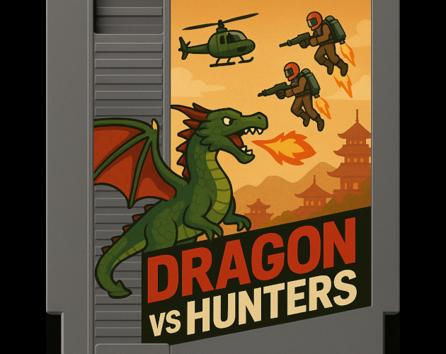 Dragon vs hunters by Cool Geek