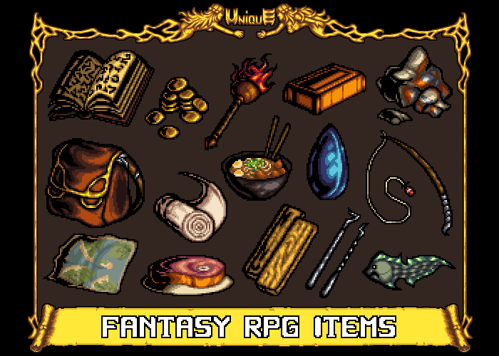Unique Fantasy RPG Items by Marvyra