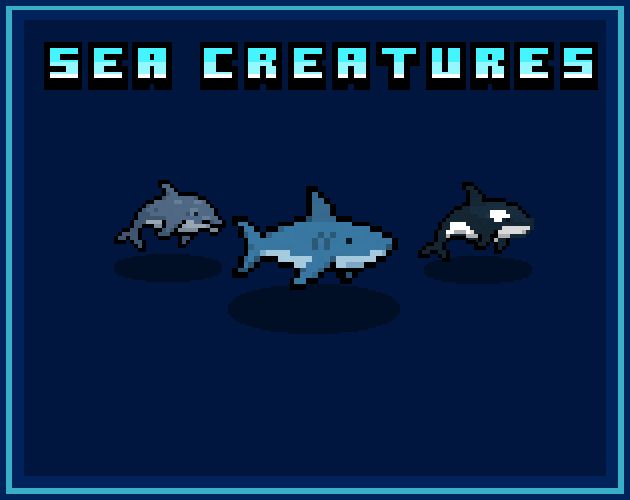 Marine Animals! - 20 32x32 Sea Creatures Pixel Pack by NinjaGame_Dev