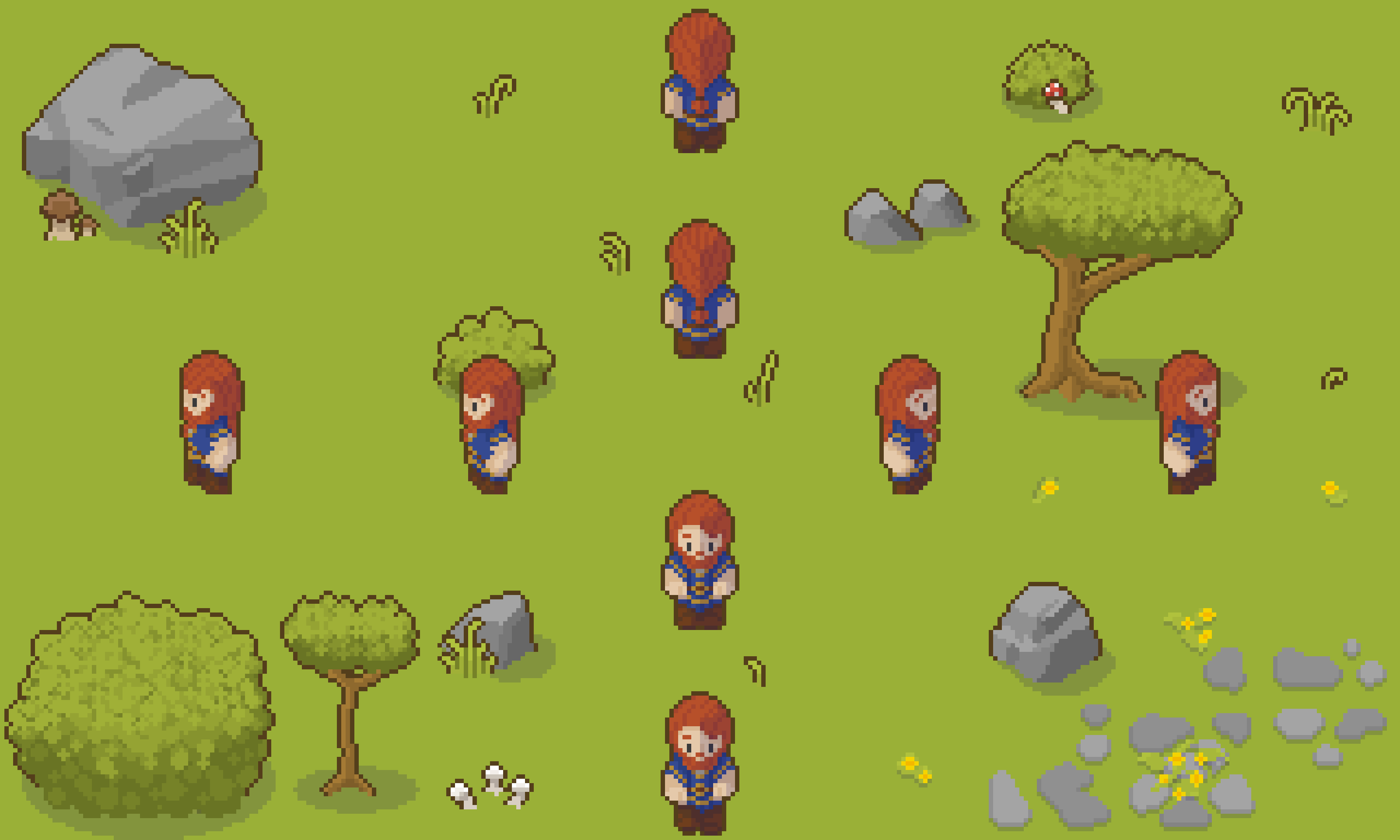 Free Top-Down RPG 32x32 Tile Set by Mixel