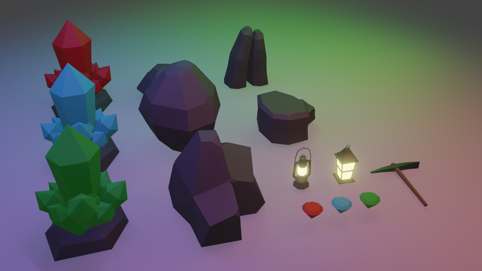 Low Poly Cave Pack by Louken