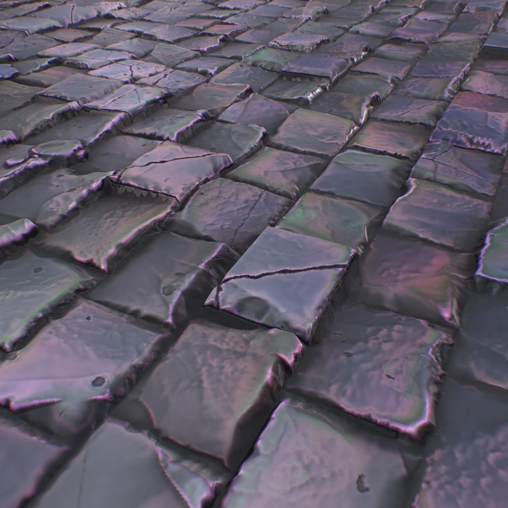 Stylized pavement 5 PBR textures + 5 color variations by Linn_St