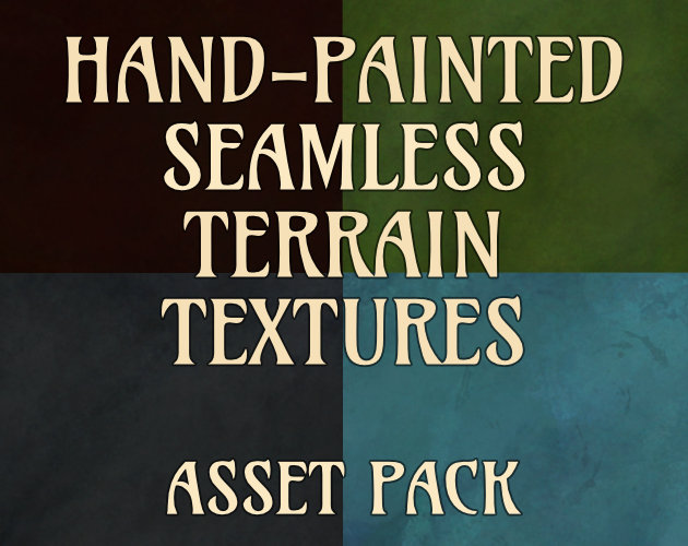 Hand-Painted Seamless Terrain Textures – Watercolor Grass, Stone, Dirt ...