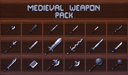 Medieval Weapon Pack by Super-Pixil-64