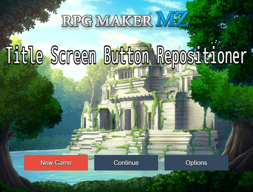 Title Screen Button Repositioner for RPG Maker MZ by Kraken Code