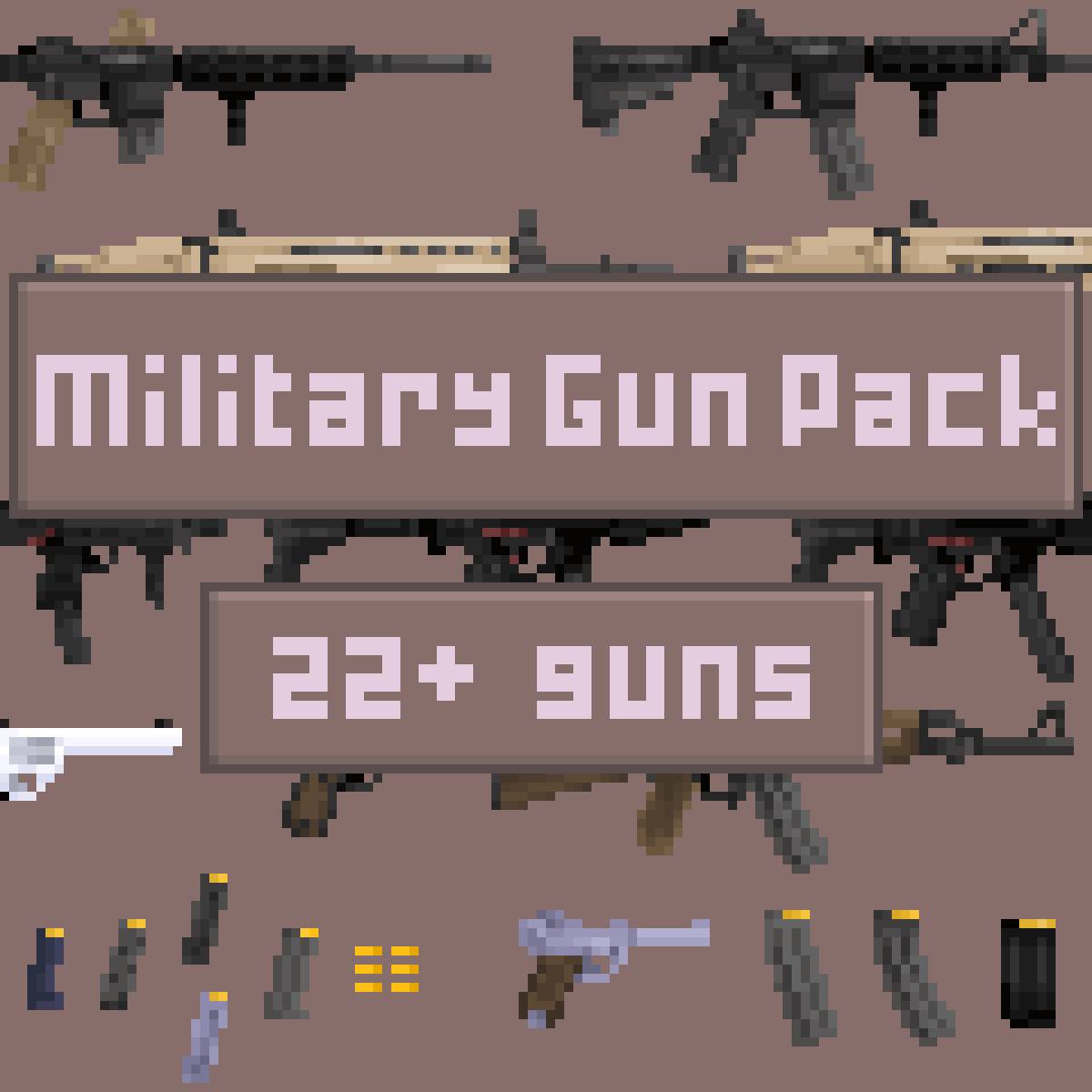 Pixelated Military Gun Pack by JustVisitng