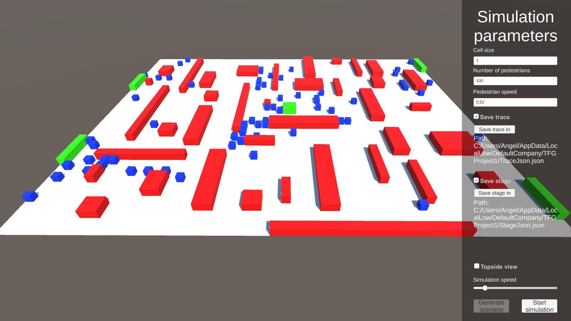 Crowd leaving simulation tool by afcivila