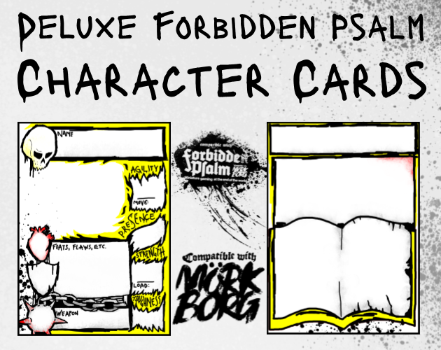 Deluxe Forbidden Psalm Character Cards by nacnudllah