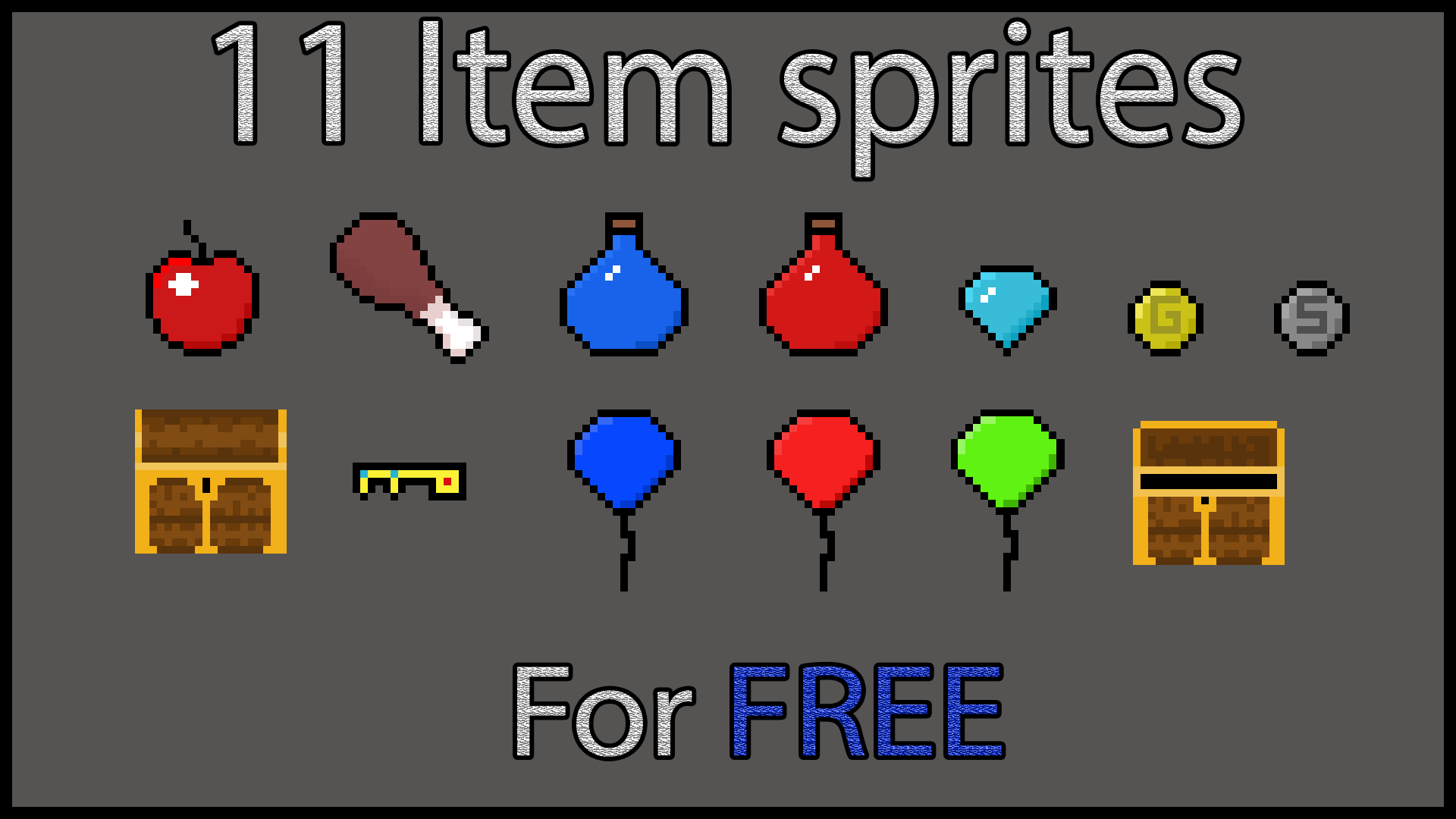 11 Free pixel art sprite items - 12 item sprite for FREE by iami55