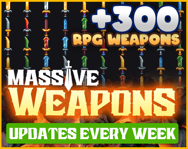 Massive Weapons 32x32 | JOYQUEST by Notokapixel