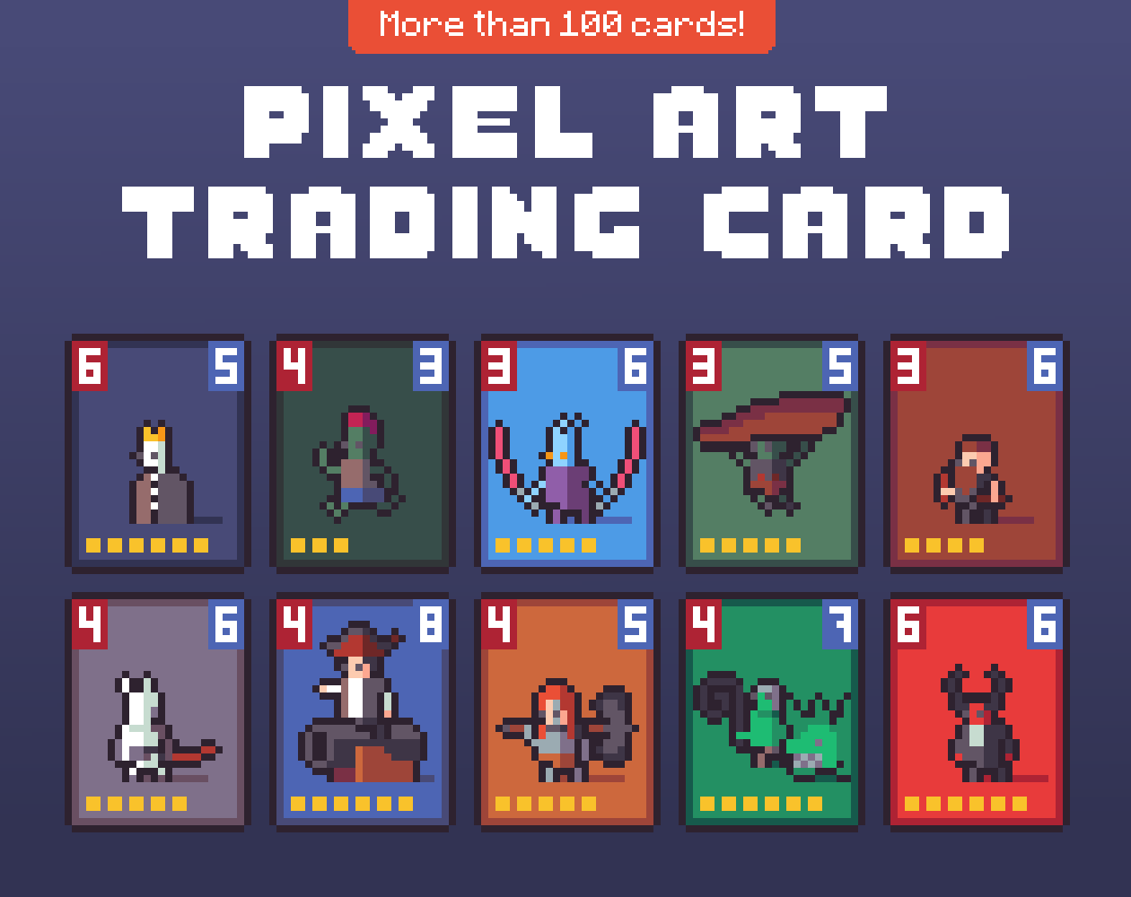 Pixel Art Trading Card Pack - Full Edition by Ivalpe