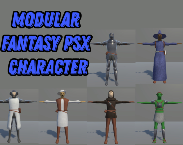 Modular Fantasy PSX Character by jjsteeple