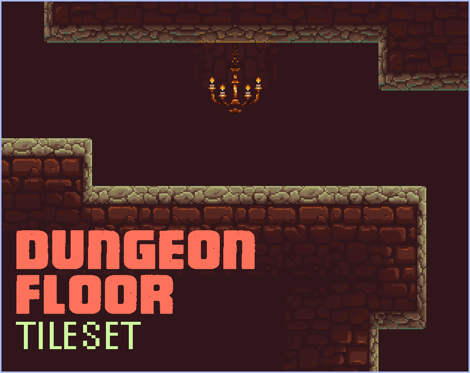 Grungy Dungeon Tileset #2: Floors w/ Chandelier Animation [32x32] by ...