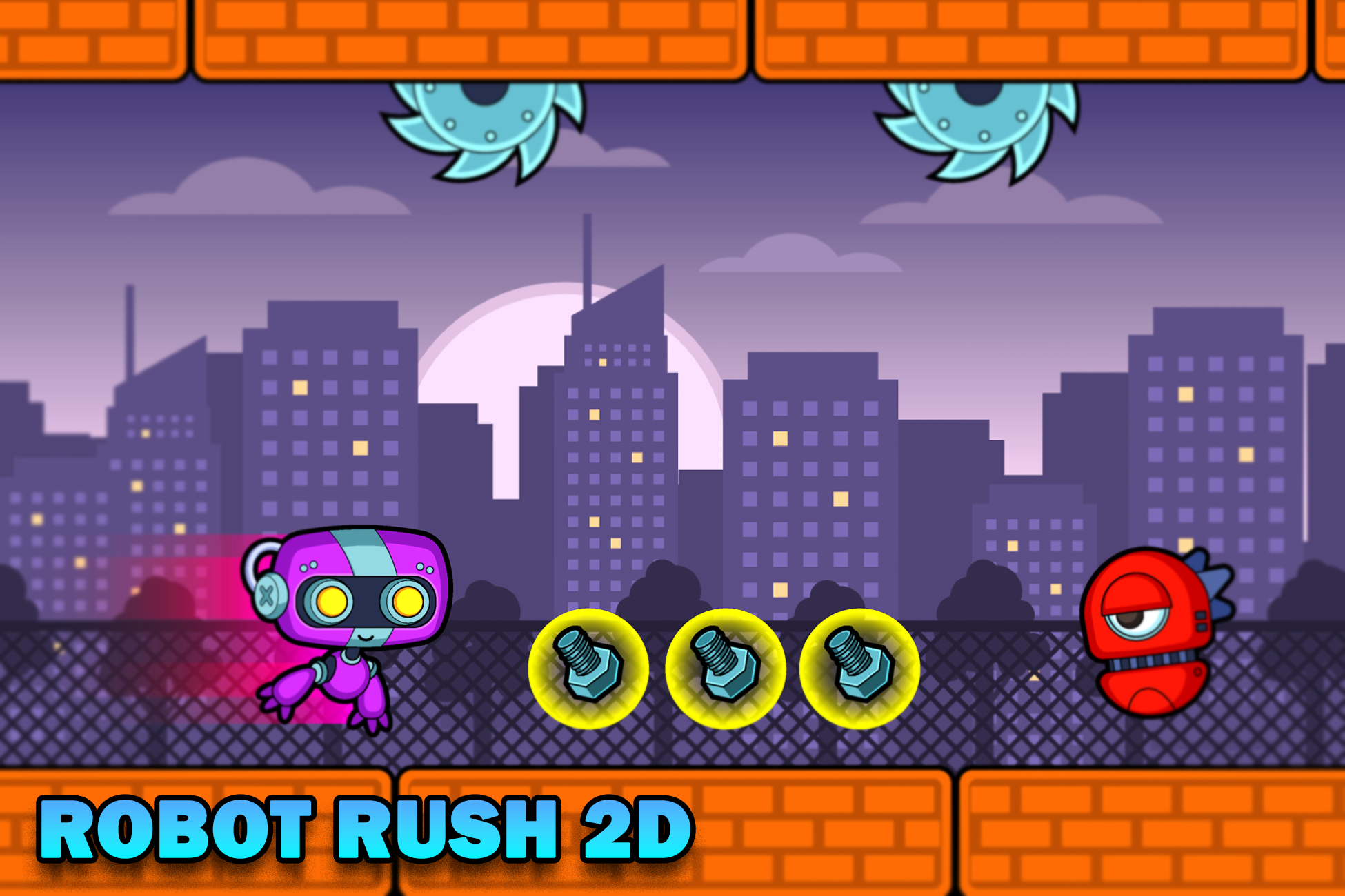 Robot Rush 2D - Unity Game Template by Black Rose Developers