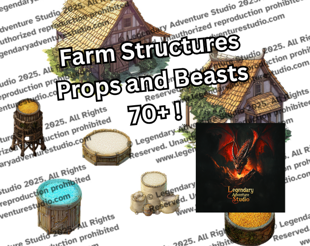 Farm Structures Props and Beasts Bundle by Legendary Adventure Studio